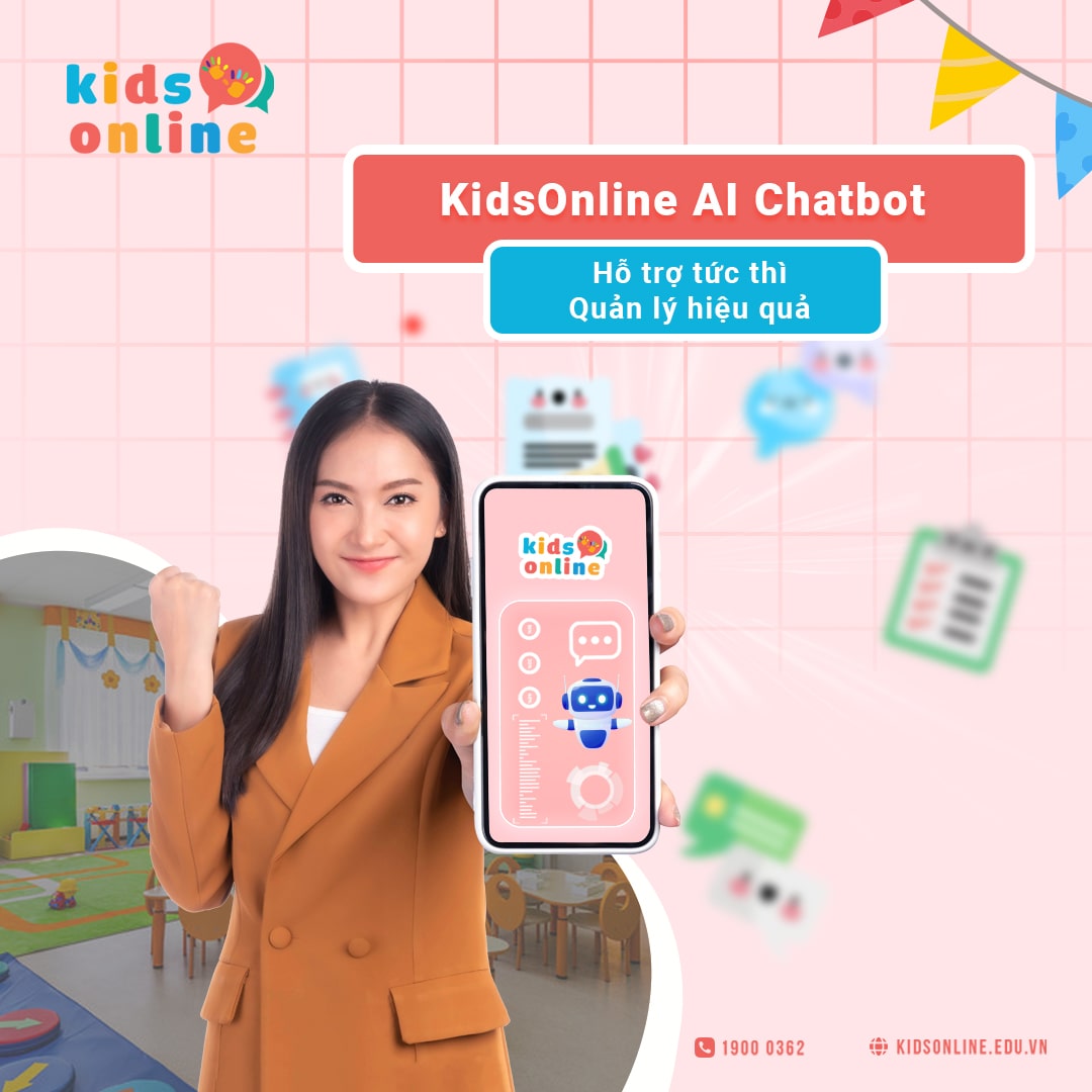 Ra mắt Trợ lý ảo KidsOnline AI Chatbot hỗ trợ trường mầm non 24/7